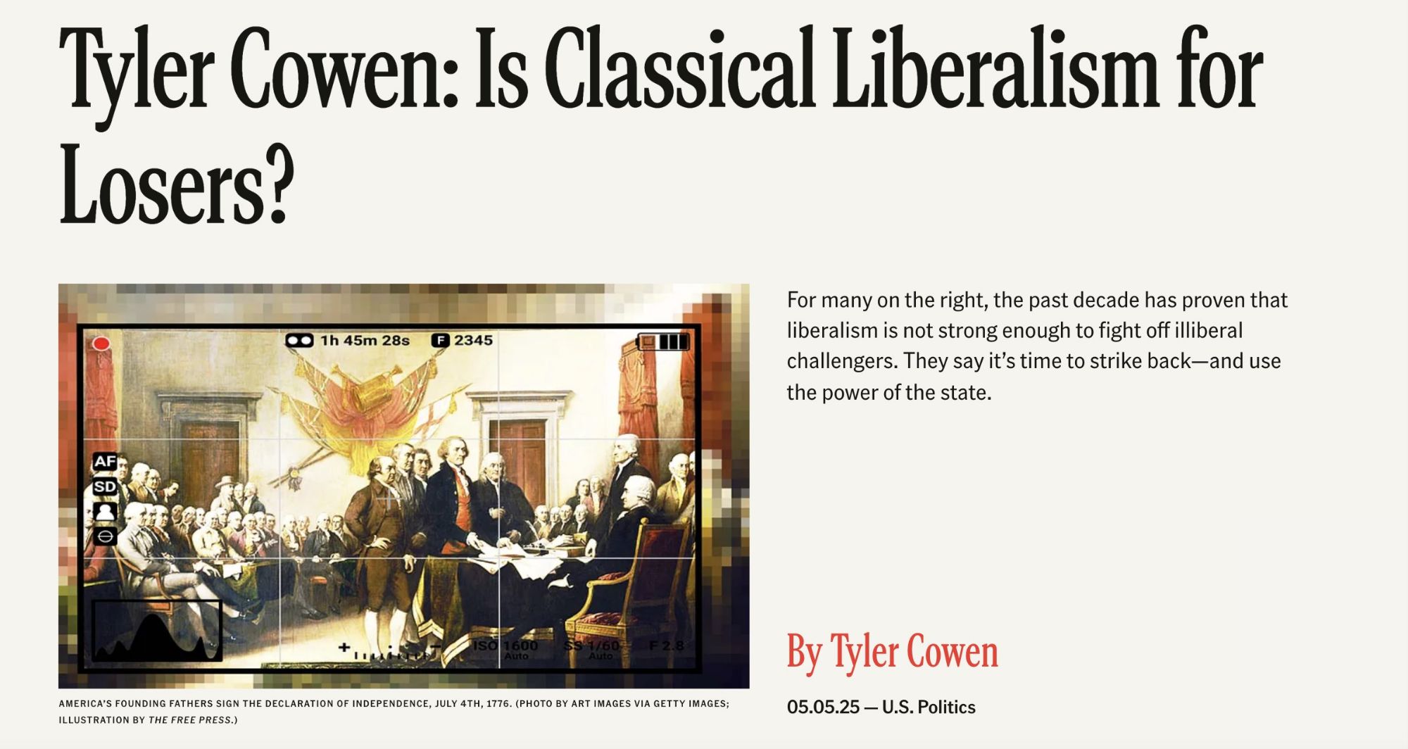 Is Classical Liberalism for Losers? – Clarissa's Blog