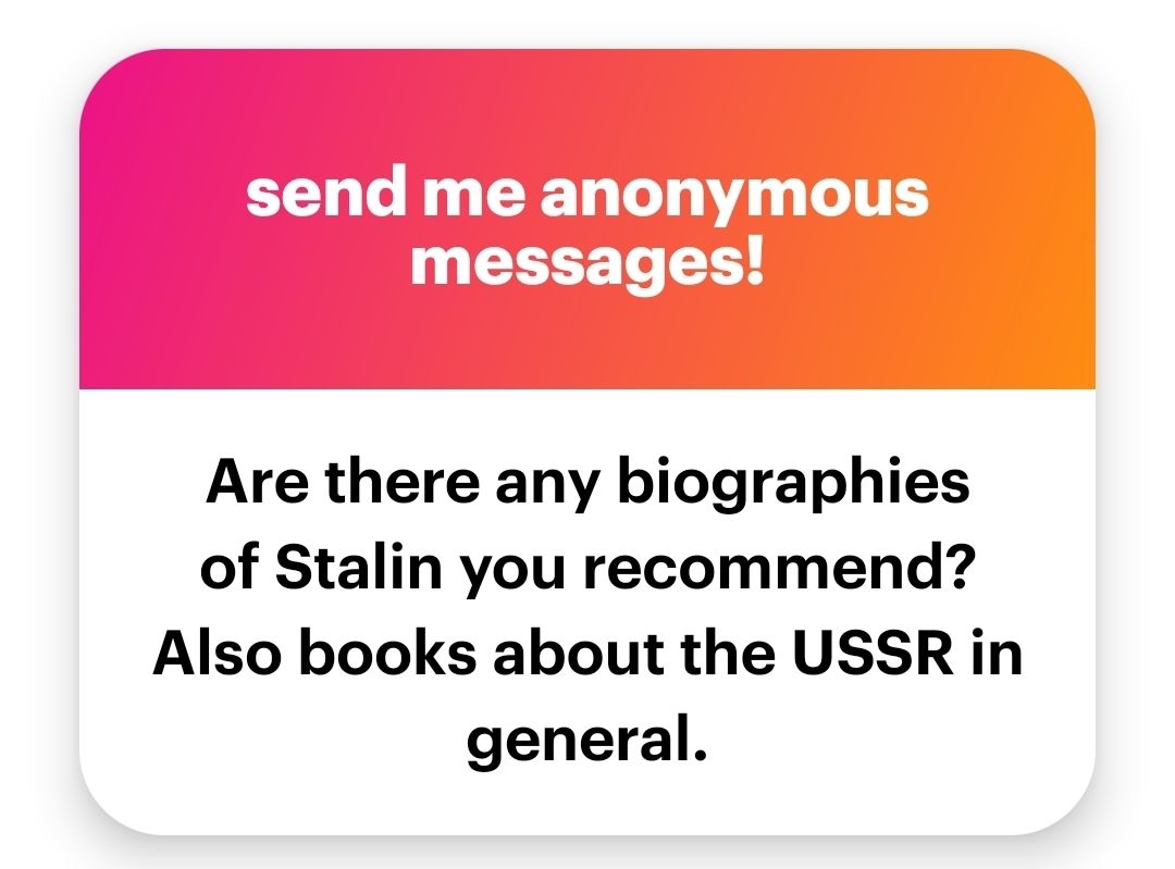 Q&A: Stalin’s Biography – Clarissa's Blog